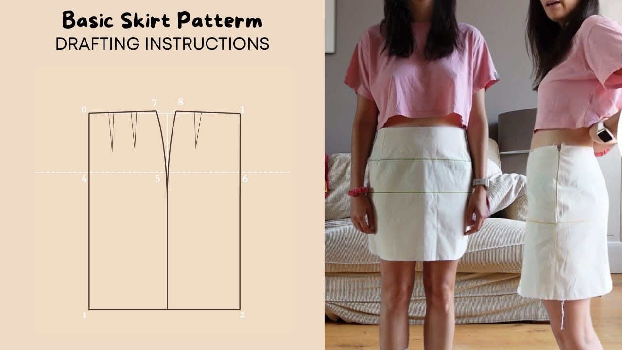 How to Draft the Basic Skirt Block | TUTORIAL