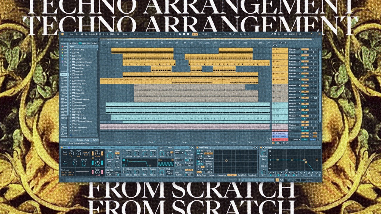 Techno Arrangement from Scratch (free template) [Ableton Techno Tutorial]