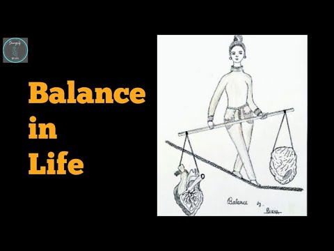 meaningful drawing || balance in life || easy pencil sketching for beginners