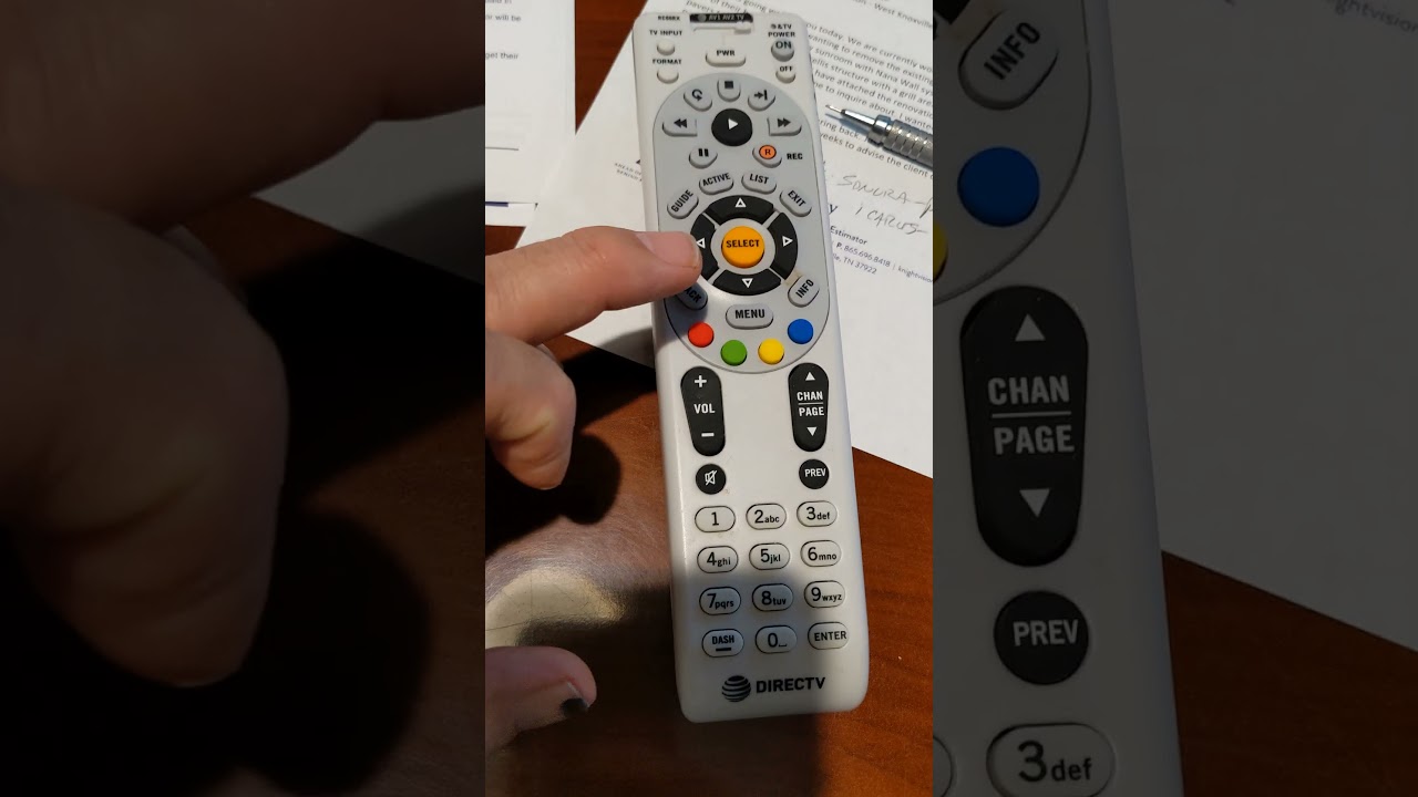 DirecTV remote programming