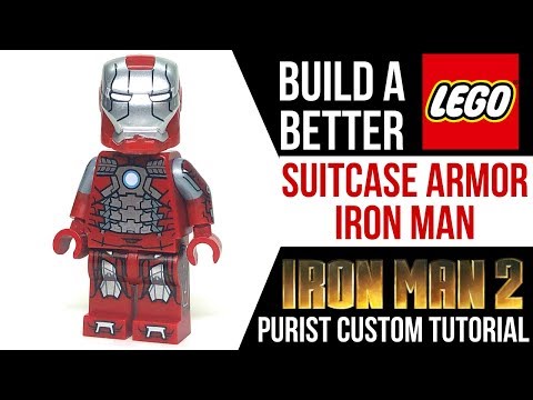 HOW TO Build a Better LEGO SUITCASE ARMOR Iron Man (Mk V) Minifigure