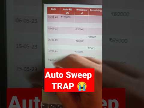 Auto Sweep Facility is Trap You will loose your Money 🥺😭 SBI, HDFC, ICICI