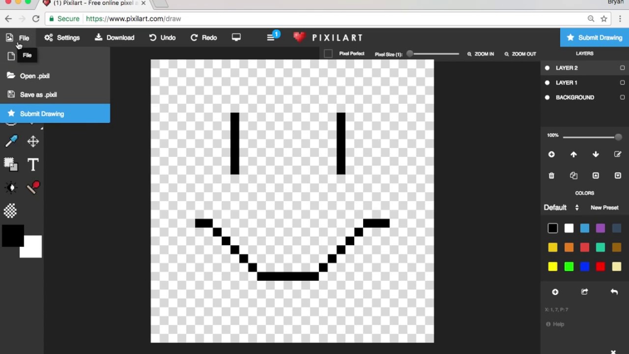 Save & open .pixil file