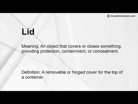 Lid Meaning