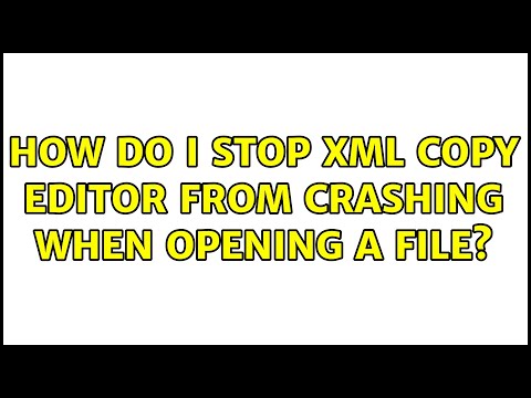Ubuntu: How do I stop XML Copy Editor from crashing when opening a file? (2 Solutions!!)