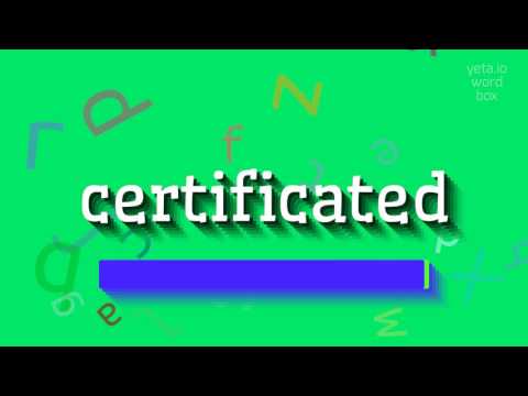 How to say "certificated"! (High Quality Voices)