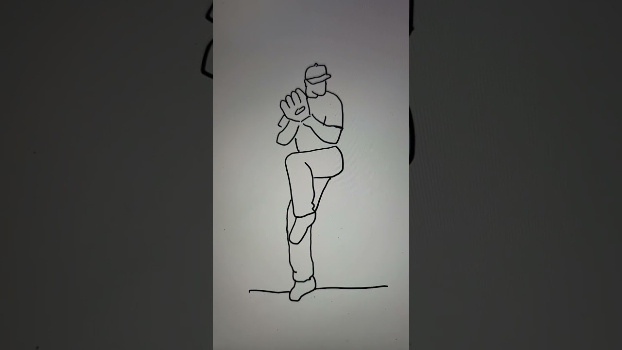 How To Draw A Baseball Pitcher Pitching