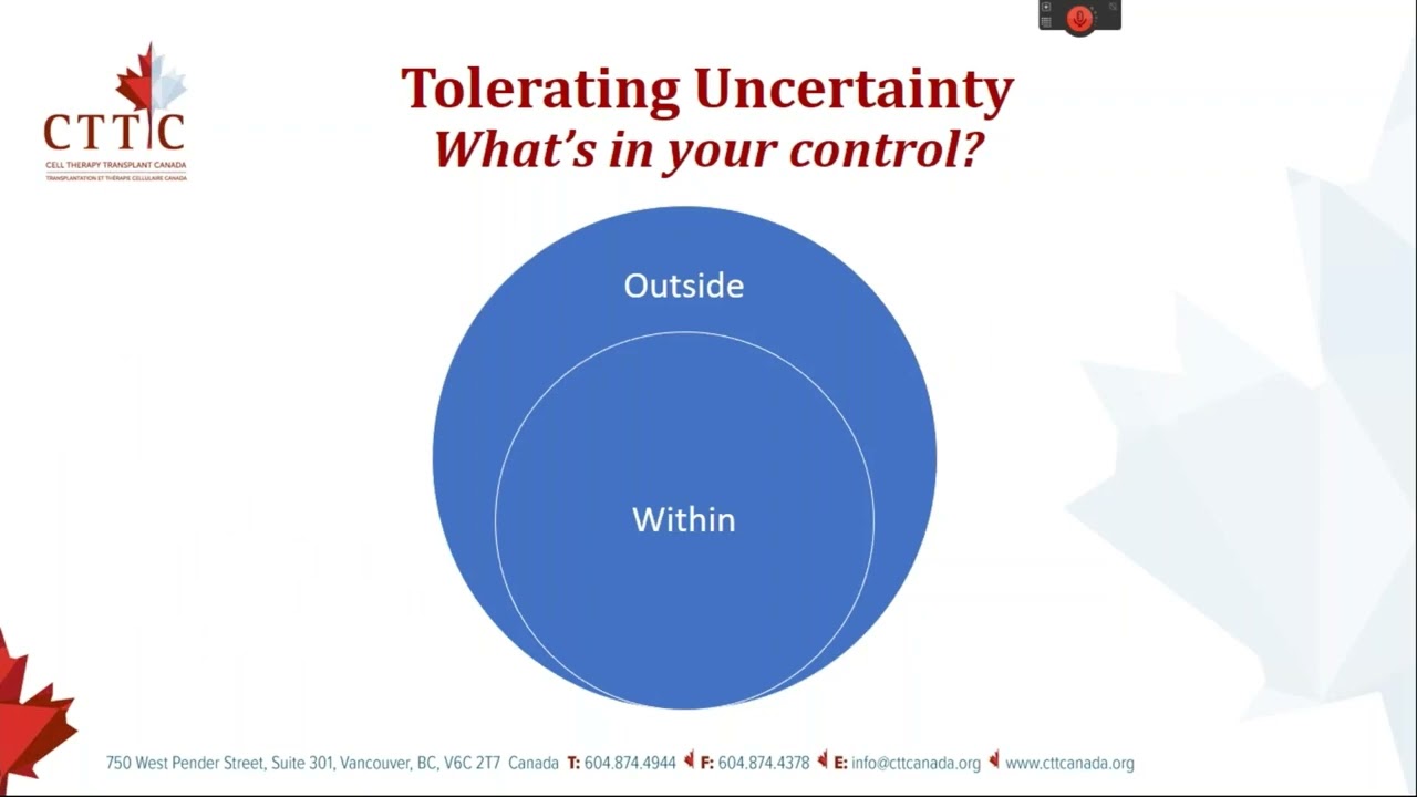 CTTC BMT101 Series: Caregiver Challenges in Transplant - PART 1: For Patients (Dr. Sara Beattie)