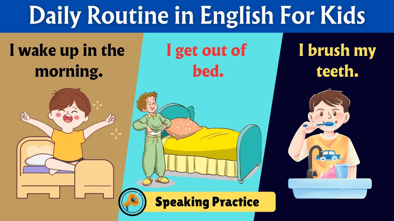 Daily Routine in English | Speak With Your Kids | Sentences for Kids | Learn English Speaking