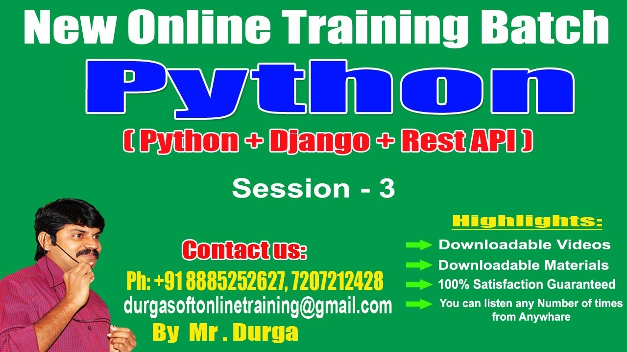Python Tutorials || Python Features ||  Session - 3 || by Durga Sir