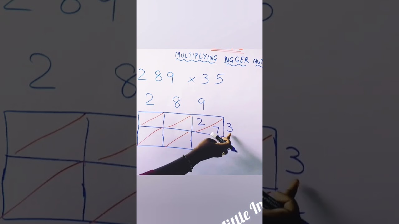 multiplying bigger numbers using box method ||full video link in the first comment||