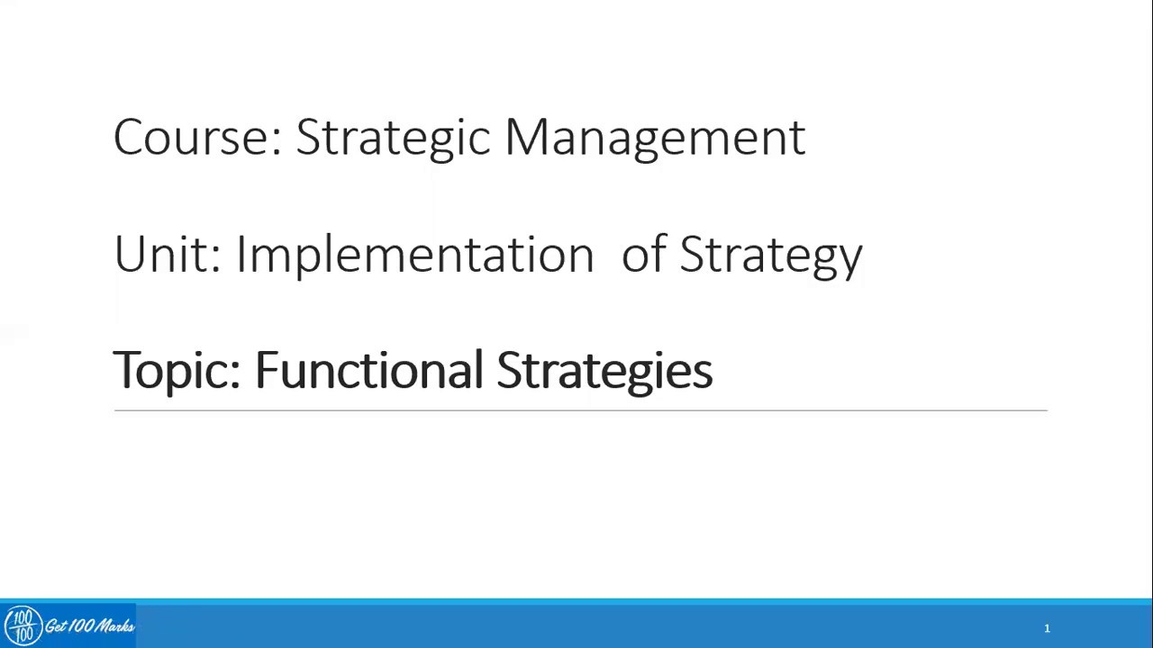 4.12 STM Functional Strategies