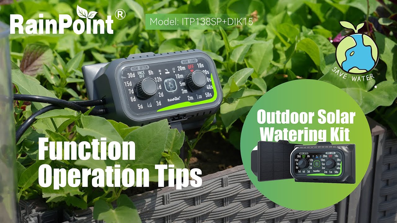 #RainPoint｜🌞Outdoor Solar Watering Kit Function Operation Tips.#MyRainPointGarden#watering