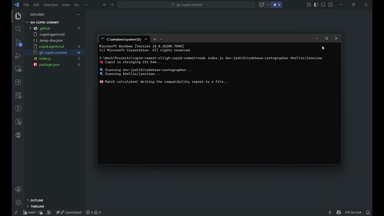 Cupid-Commit 💘 - A Relationship Counselor for Code | DEV GitHub CLI Challenge