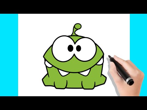 How to draw Om Nom from Cut The Rope