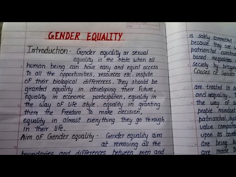 Essay on Gender Equality for students in English|| Gender Equality essay in India|| essay writing
