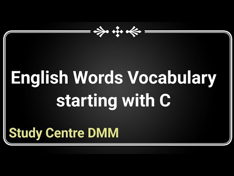 Vacabulary | Words starting with C | Very useful English words for English learning