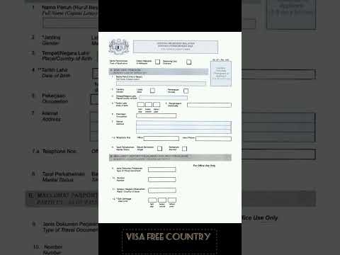 Malaysia Visa π²πΎ Application form #visitvisa #viral