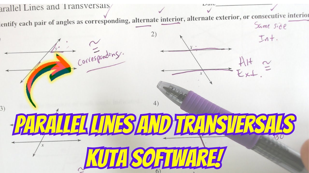 Parallel Lines and Transversals Kuta Software Infinite Geometry