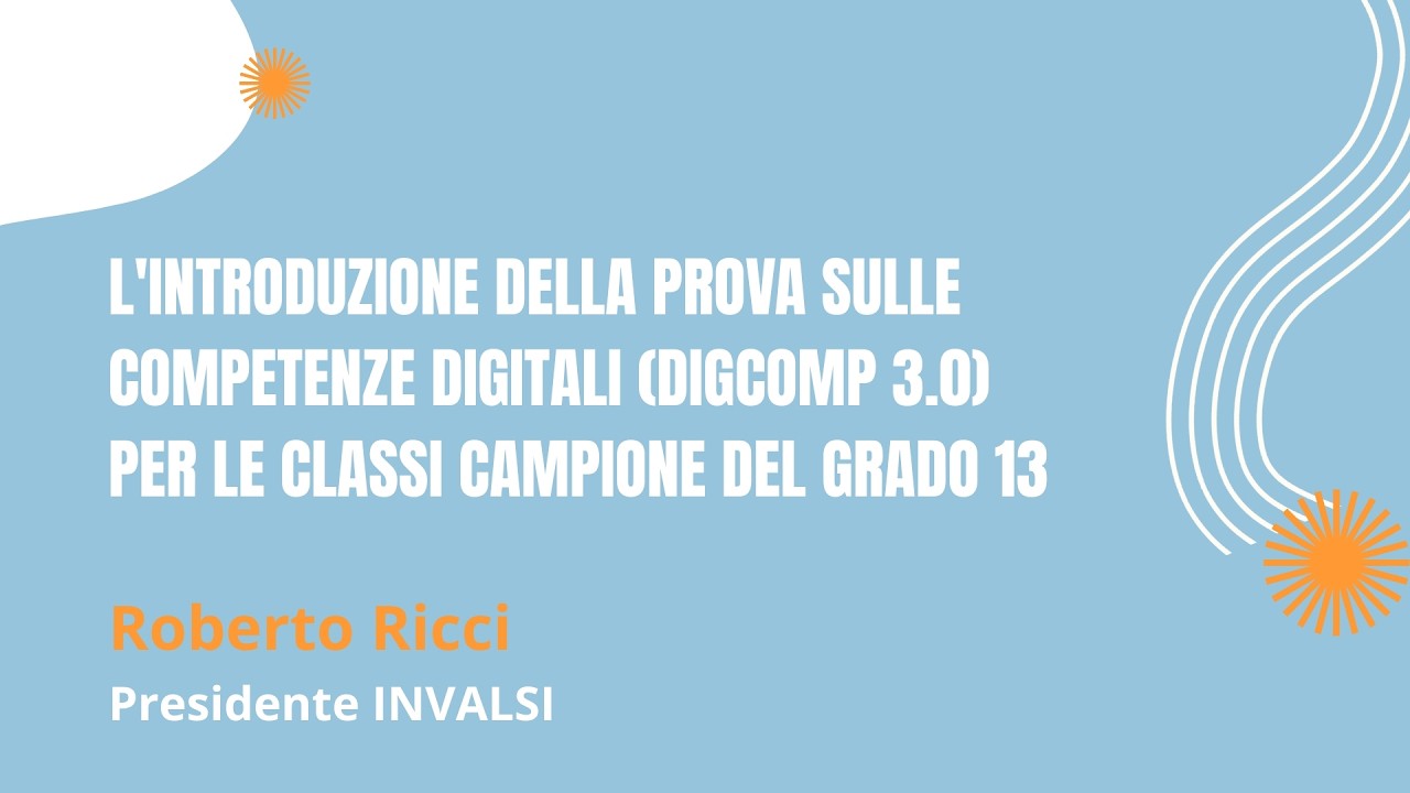 EVENTO DIGCOMP 3.0 E INTELLIGENZA ARTIFICIALE PER LA GOVERNANCE SCOLASTICA. Sessione del pomeriggio