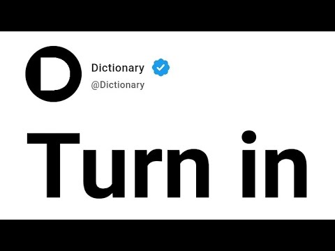 Turn in Meaning In English