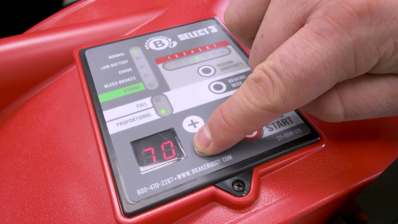Brake Buddy® Select 3™ VEHICLE SETTINGS