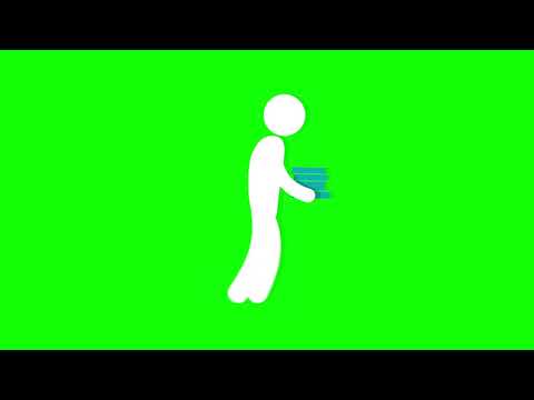 Teacher bring the books icon green screen | animated icon green screen