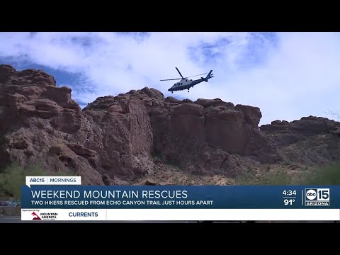 Hikers rescued from Echo Canyon trail hours apart