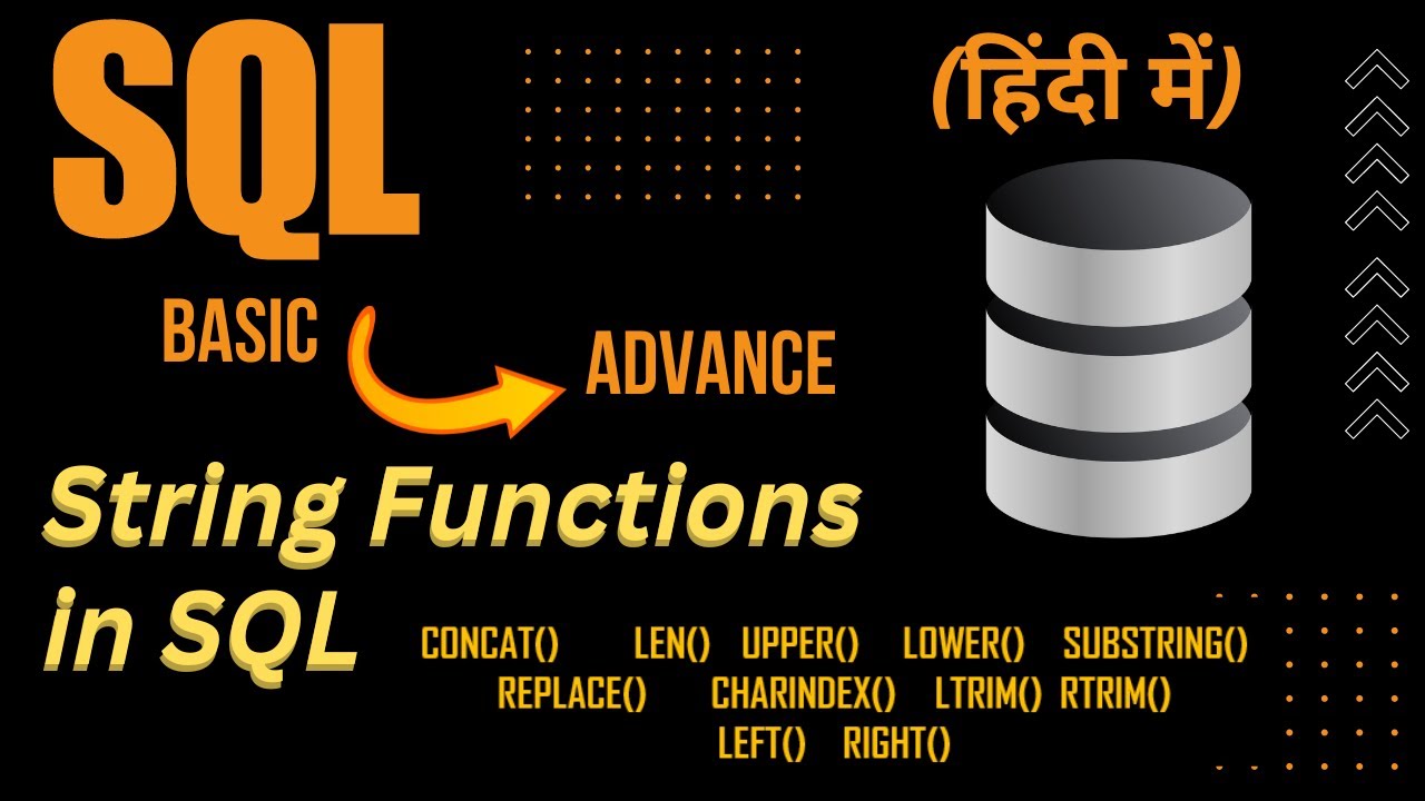 String Functions in SQL | SQL Tutorials in Hindi