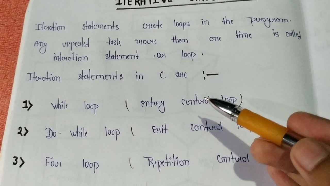 Introduction to Iterative Statement (Loops) In C Programming