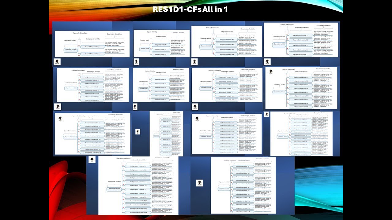 Research conceptual framework templates RES1D1 2024