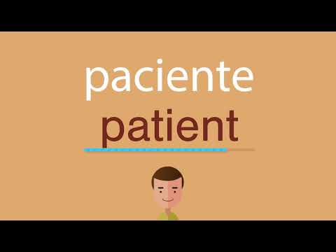 Cómo se dice paciente en inglés