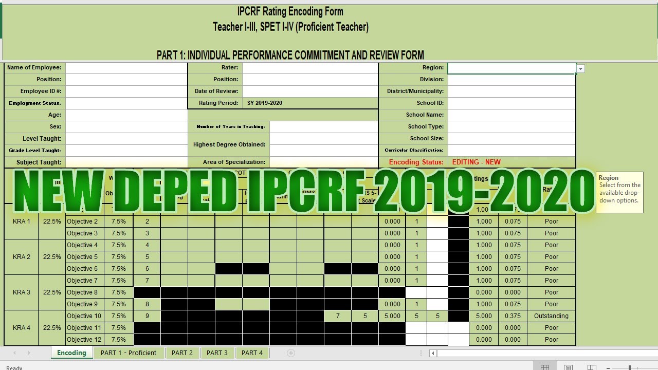 NEW DEPED PRESCRIBED IPCRF SY 2019-2020