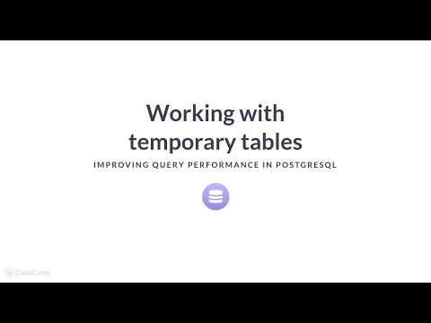 SQL Tutorial: Working with temporary tables