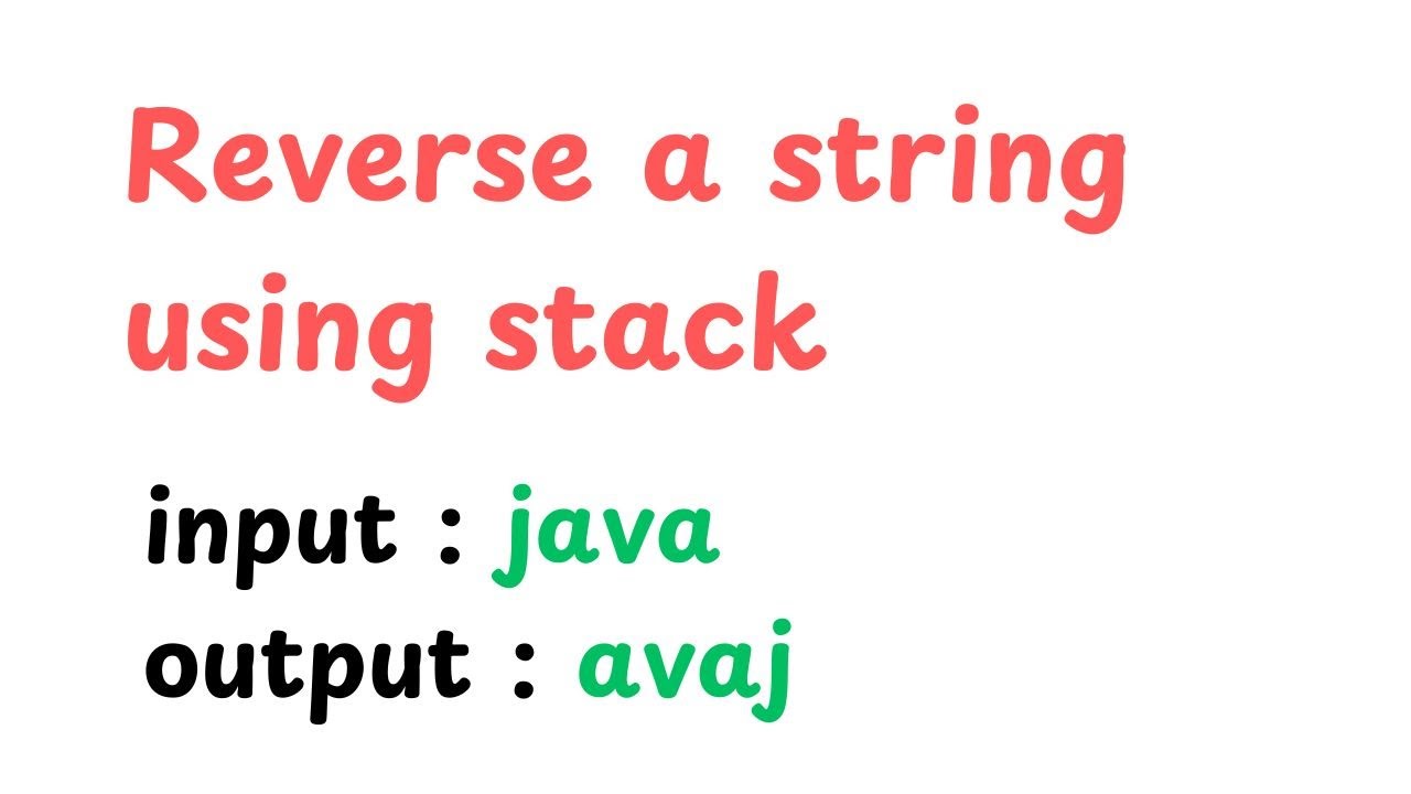 reverse a string using stack in java #reverse
