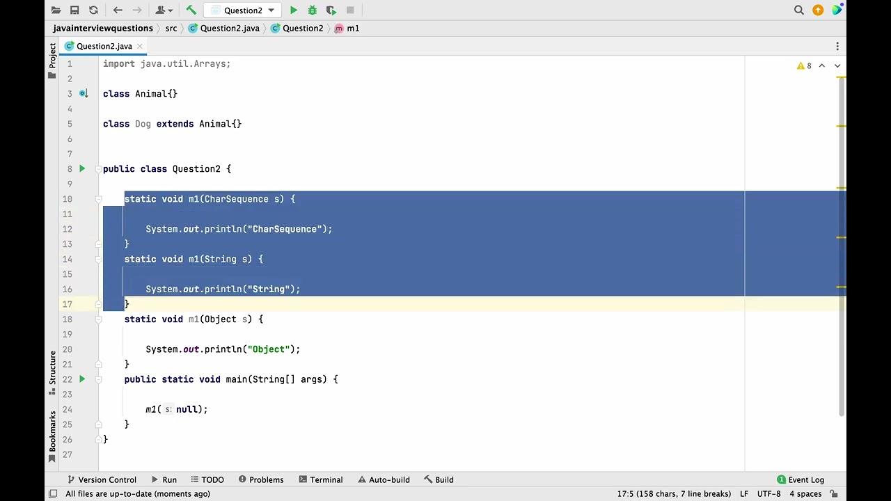 Java interview question 2 | Method Resolution | Automatic type promotion