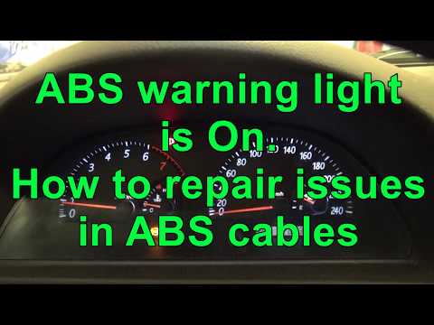 How to reset ABS warning light. ABS warning light is On. Issue in cables.