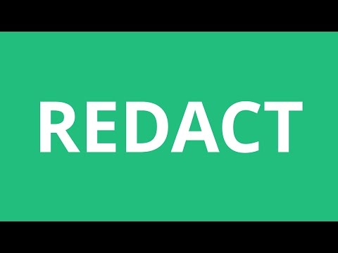 How To Pronounce Redact - Pronunciation Academy