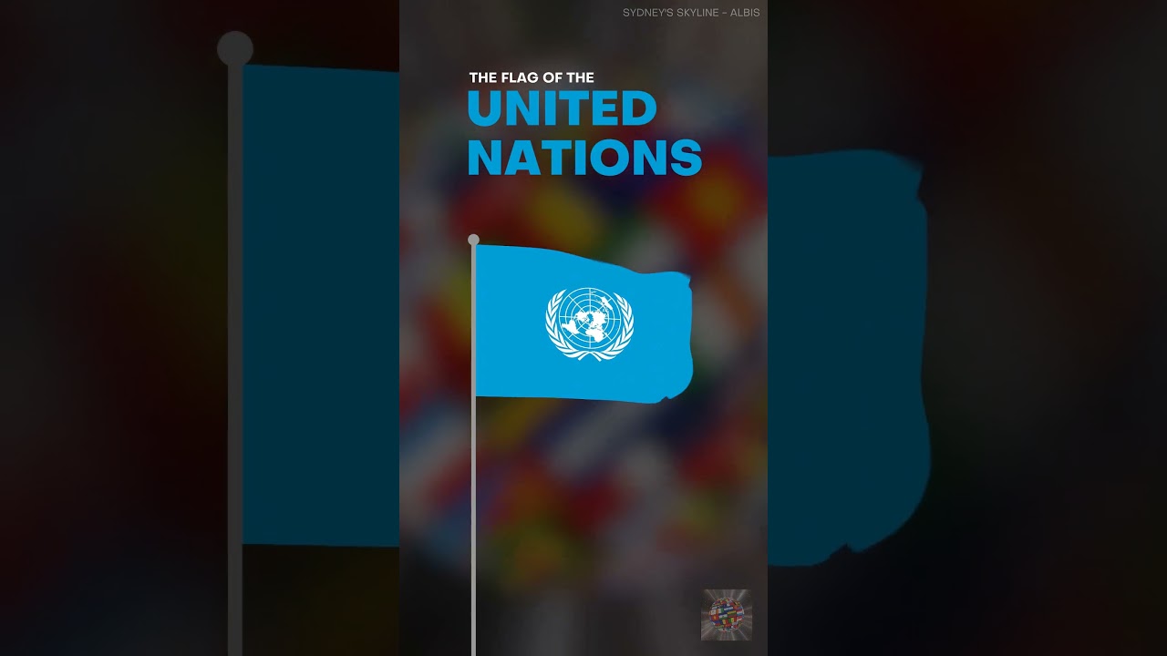 The Flag of the United Nations | Flag Raising Animation #flags #unitednations