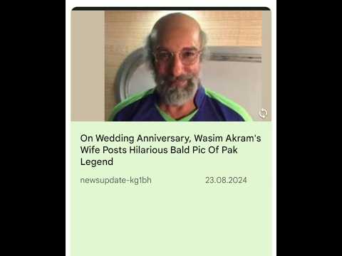 On Wedding Anniversary, Wasim Akram's Wife Posts Hilarious Bald Pic Of Pak Legend#Wasim Akram