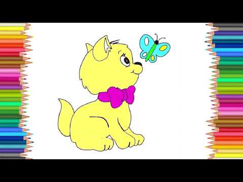 Drawing for Children Kitten Coloring Pages Drawing Kitty Learn Colors