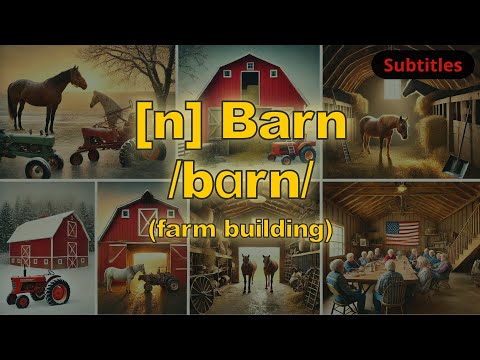 [n] Barn meaning (farm building) with 5 examples