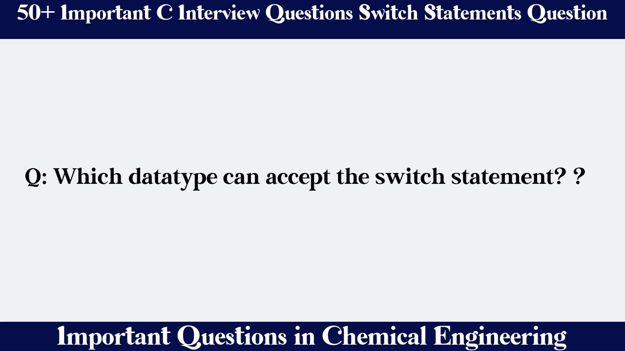 MCQ Questions C Interview Questions Switch Statements with Answers