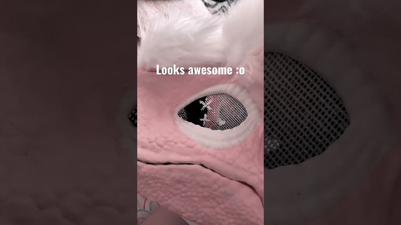 Adding eyes to my mask! #dinomask #cute #antizoo #craft #creative #furries #fursona #art