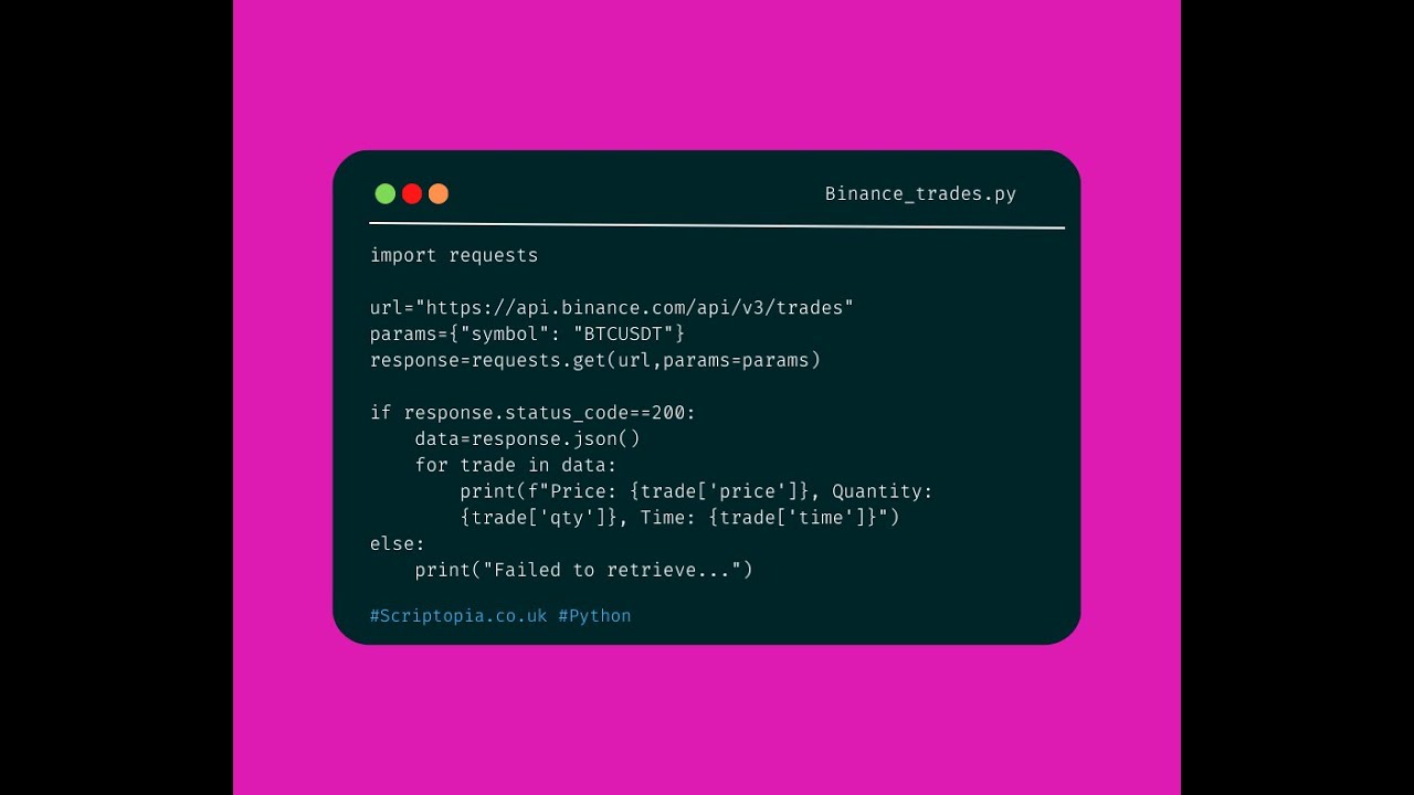 Python Binance - Get latest trades