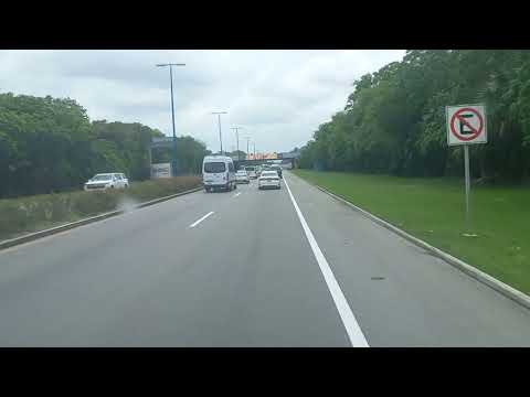 Arriving at Cancun airport by car from Playa del Carmen.