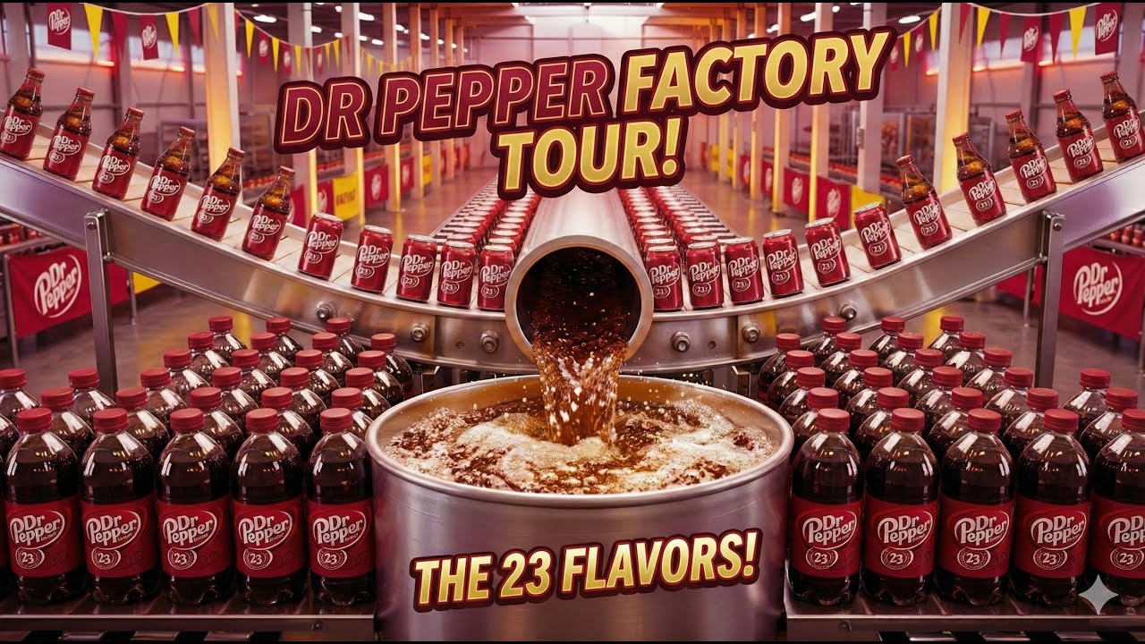 Inside a Dr Pepper Factory:  How They Blend the Perfect 23 Flavors (Full Process)