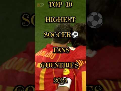 Top 10 Highest Soccer⚽ Fans Countries 2024 #shorts #top10 #soccer #ronaldo #football #messi