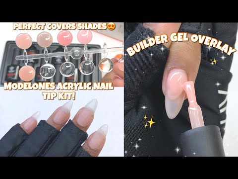 MODELONES ACRYLIC GEL X KIT | BUILDER GEL OVERLAY | HOW TO BUILD AN APEX WITH BUILDER GEL TUTORIAL