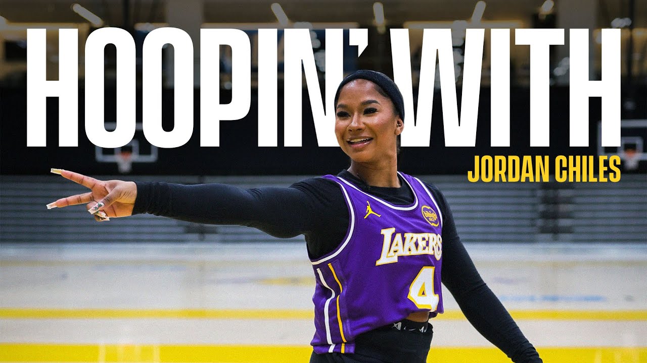 Can a World Champion Gymnast Learn a Laker Girls Routine? | Hoopin’ With Jordan Chiles